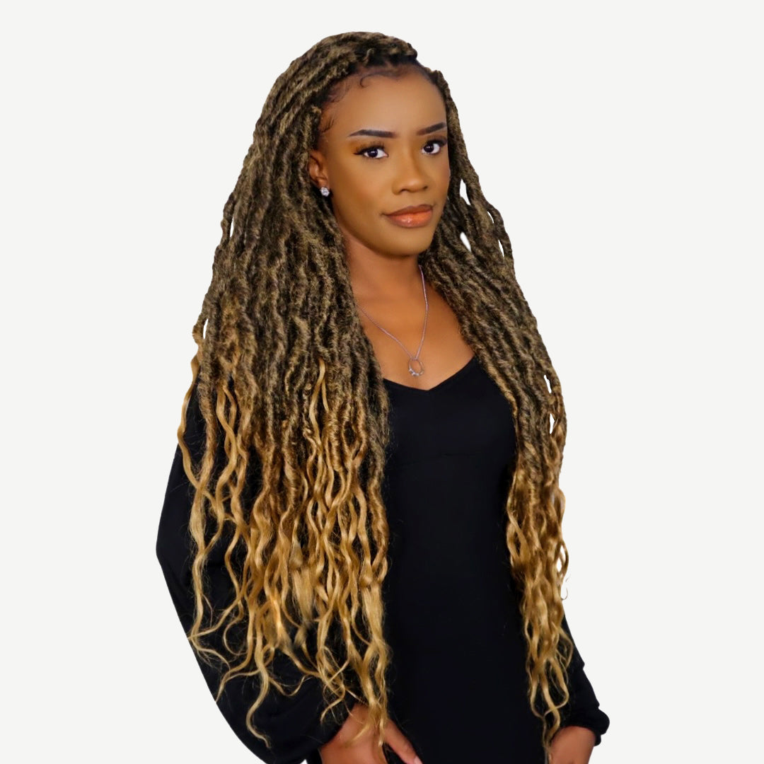 Curly Capucci Faux Locs 26" - Full Head Installation